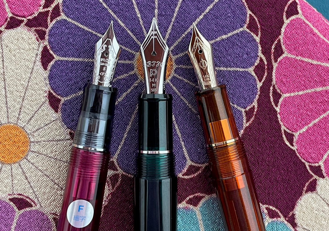 The Big Three: Comparing Pilot, Platinum, and Sailor Nibs