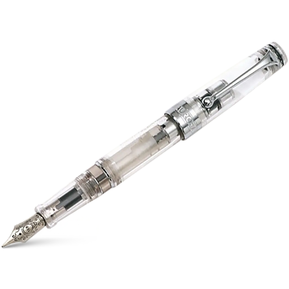 Aurora Optima Demonstrator Fountain Pen - Chrome Trim - Fine - Pen ...