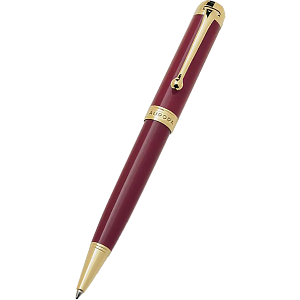 Aurora Talentum Classic Ballpoint Pen - Burgundy - Gold Trim - Pen ...