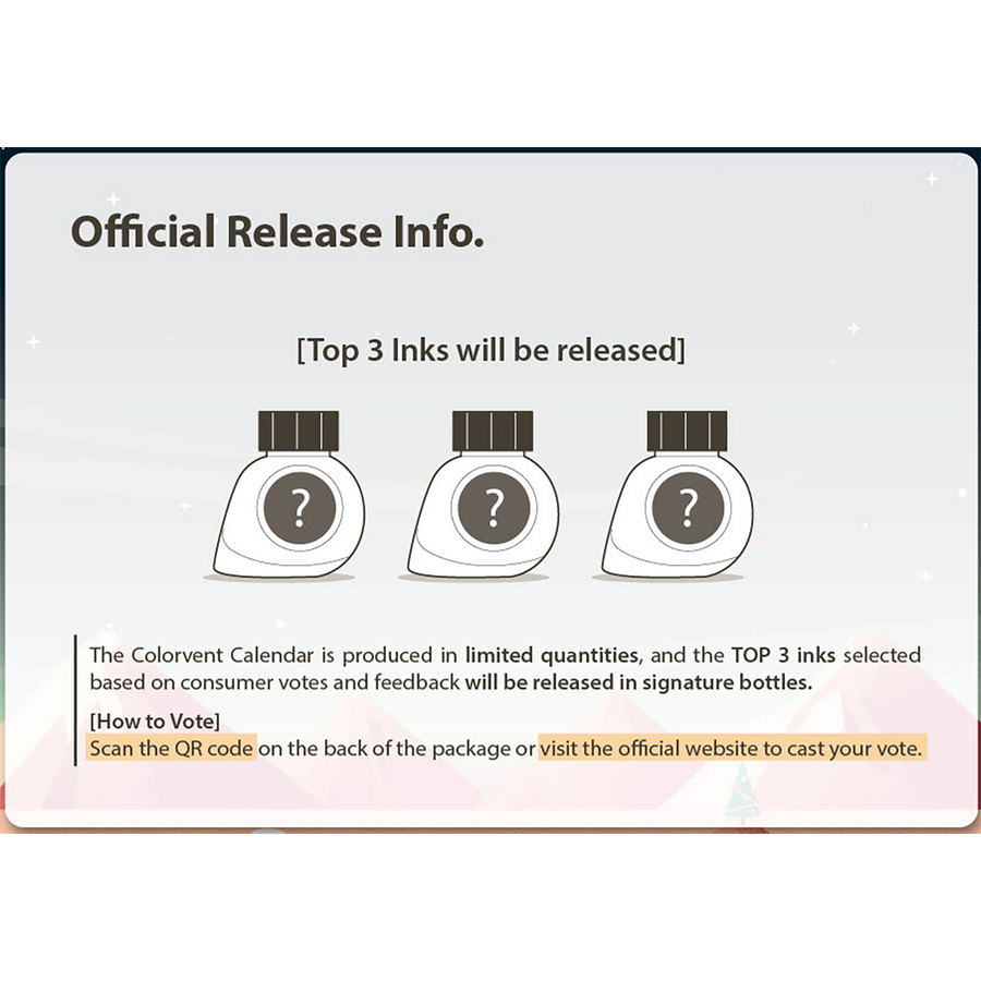 Colorverse 2025 Colorvent Ink Calendar (Limited Edition)