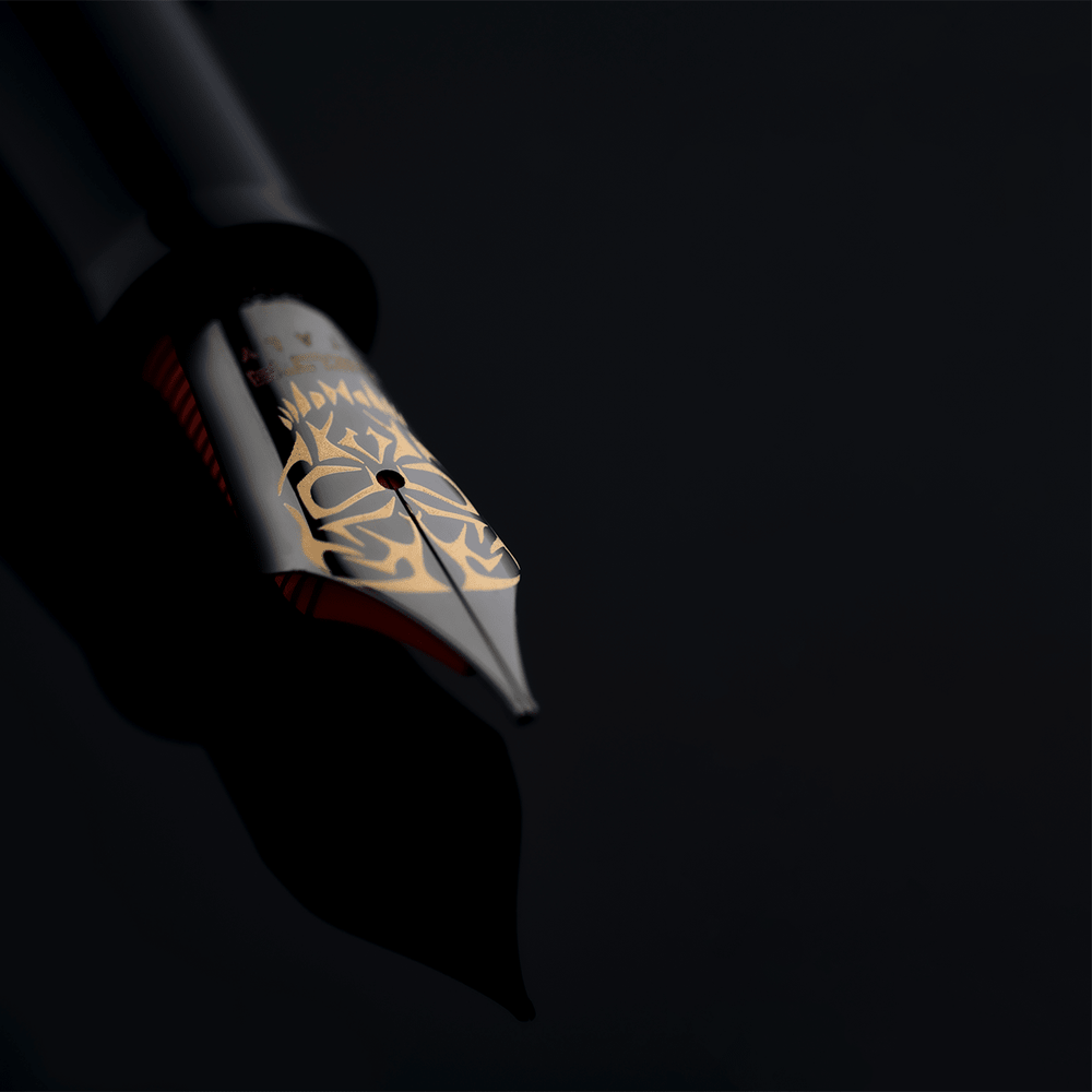 Delta Indigenous People Fountain Pen - Simbu Dancing Skeletons - Black