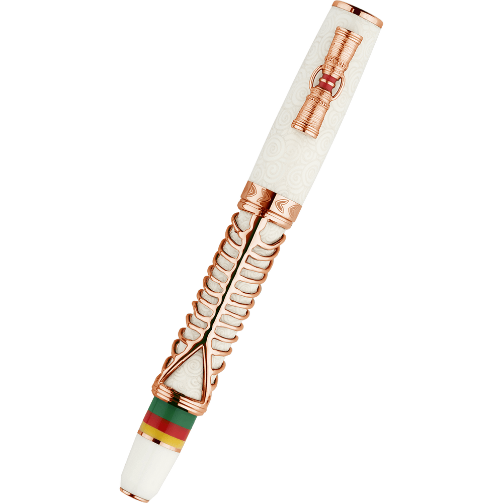 Delta Indigenous People Fountain Pen - Simbu Dancing Skeletons - White