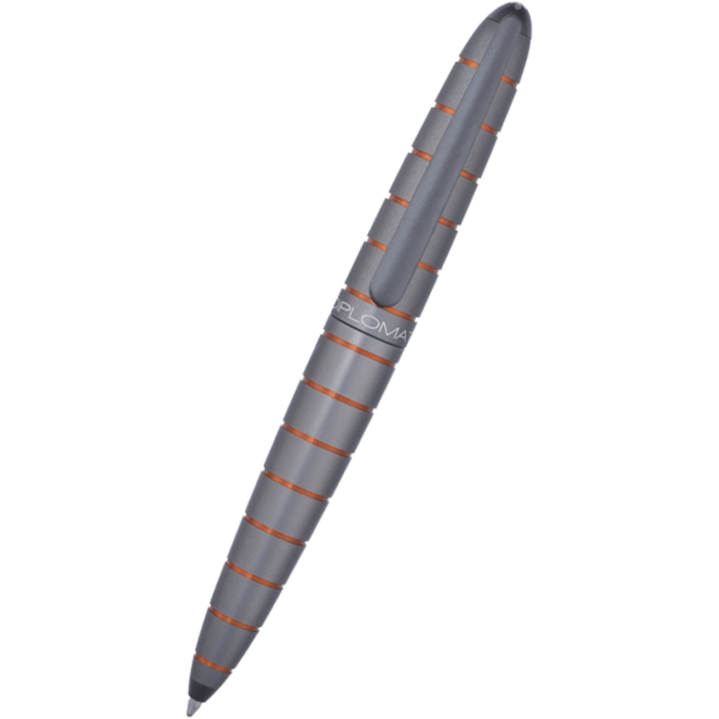 Diplomat Elox Ring Ballpoint Pen - Grey/Orange