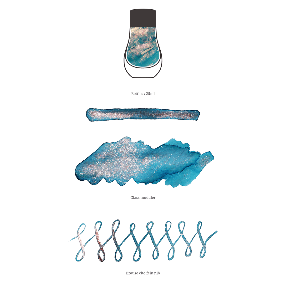 Dominant Industry Bleuze Hadancourt – Pearl Ink 25ml | Pen Boutique