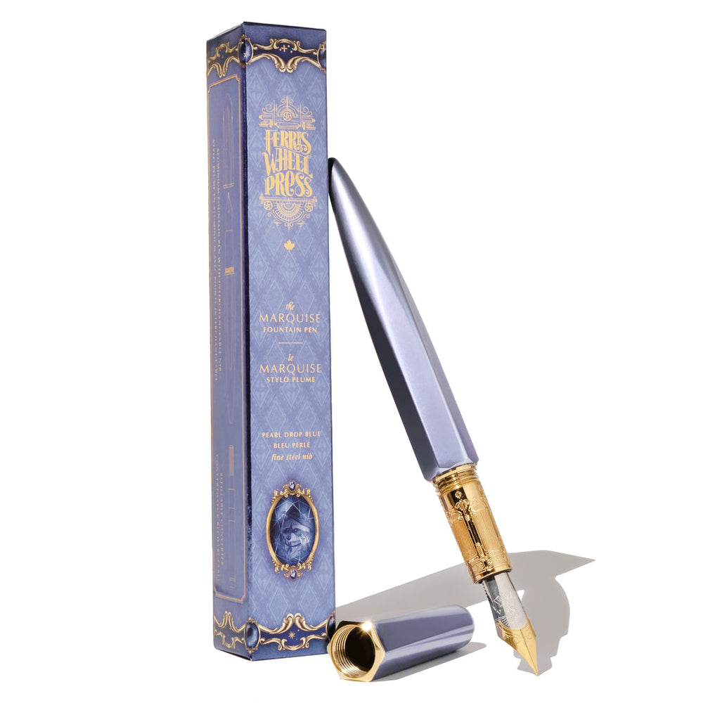 Ferris Wheel Press The Marquise Fountain Pen - Pearl Drop Blue