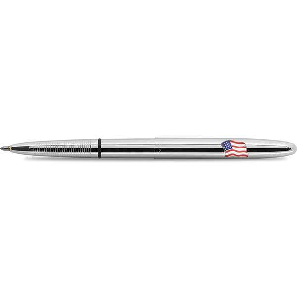 Fisher Space Pen Chrome Bullet with American Flag Ballpoint Pen