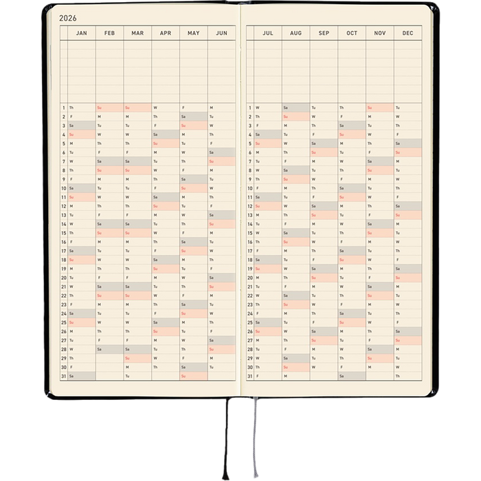 Hobonichi Yumi Kitagishi White Cat Planner | Weeks April Start