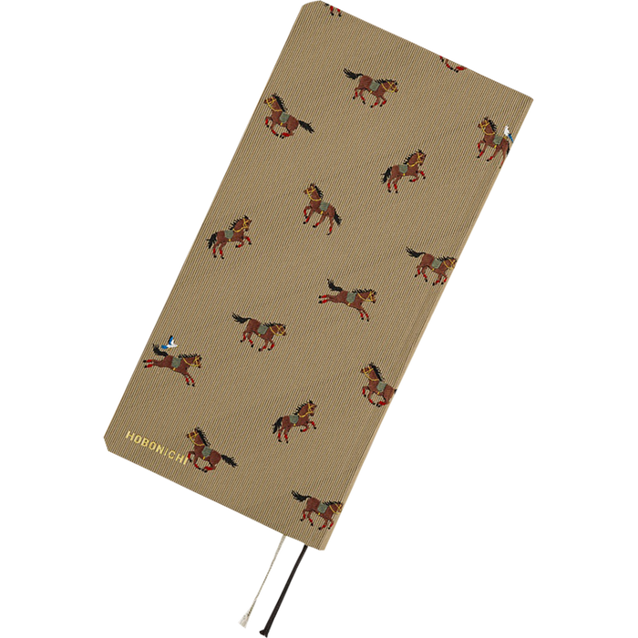 Hobonichi Bow & Tie Galloping Horses Weeks Planner | Light Hard Cover