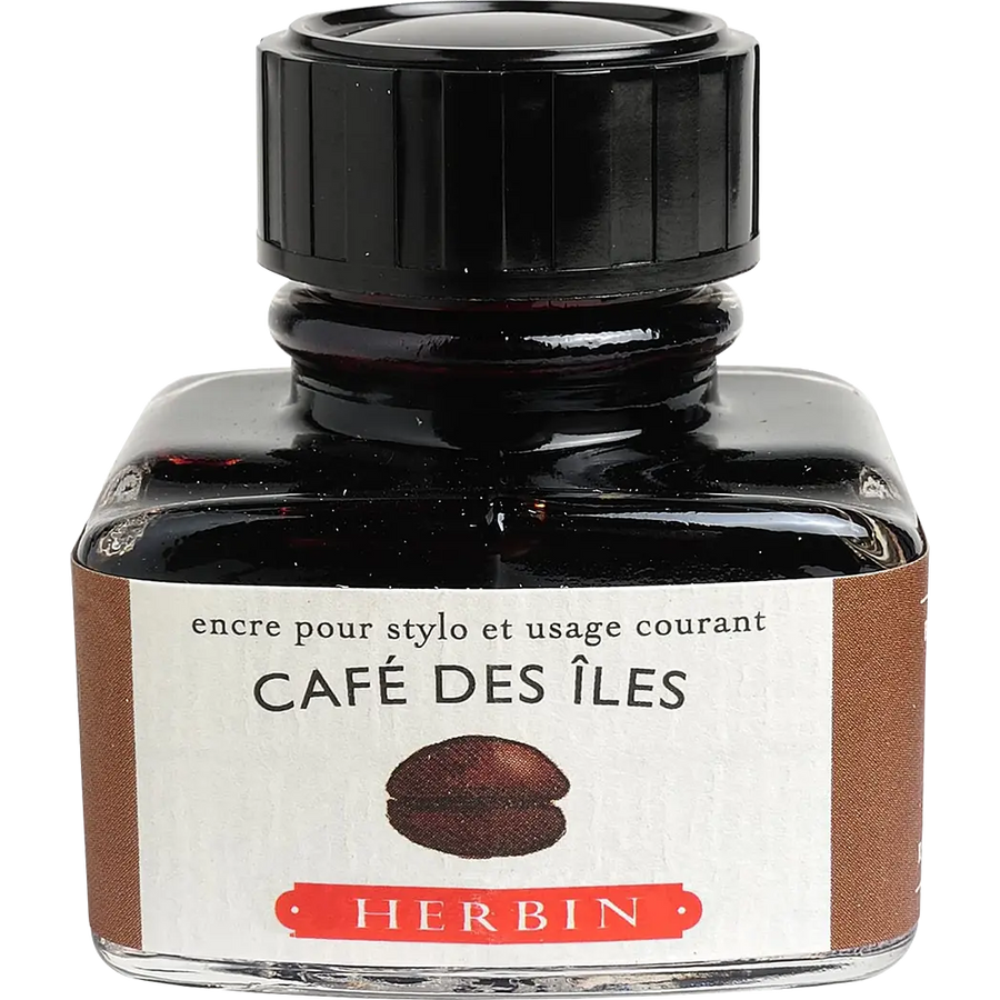J. Herbin 30ml Fountain Pen Bottled Ink - Cafe Des Iles