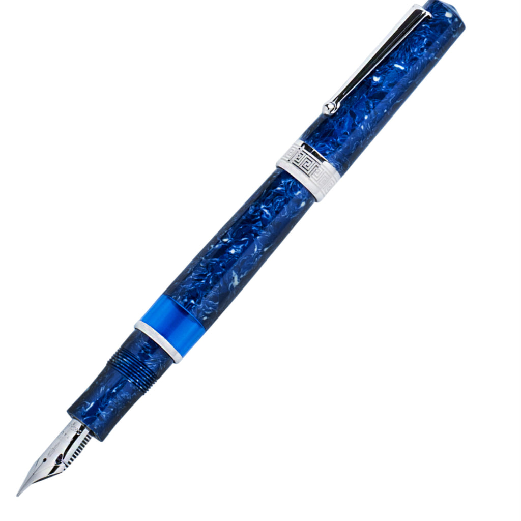 Delta Fountain Pen - Lapis Blue - Silver Trim (Limited Edition) - Pen ...