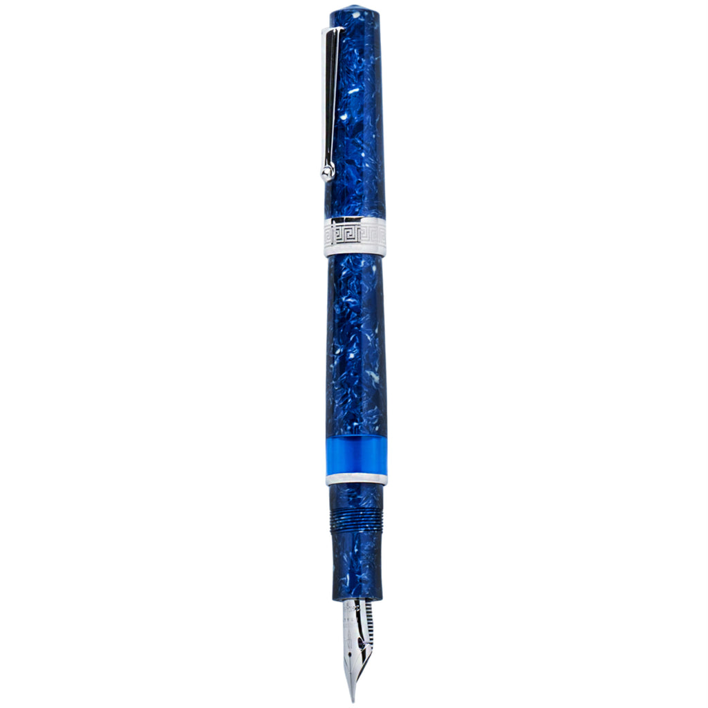 Delta Fountain Pen - Lapis Blue - Silver Trim (Limited Edition) - Pen ...