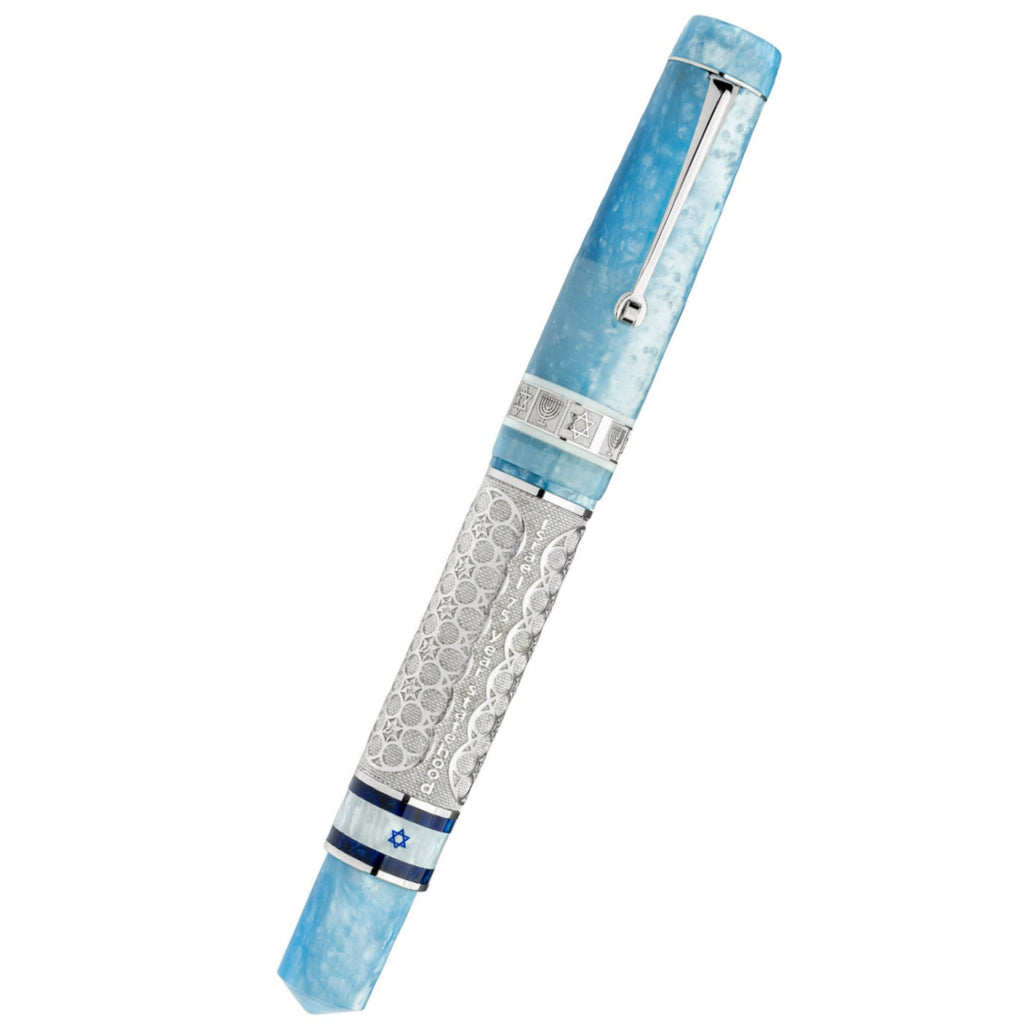 Leonardo Israel 75 Years Fountain Pen - Chai 1k Bronze - Rhodium Trim