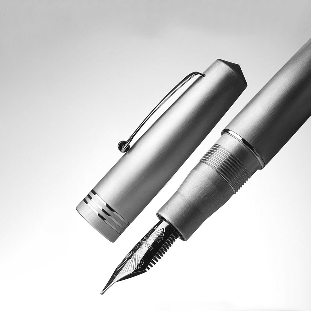 Leonardo Momento Zero Fountain Pen - Alumina - Aluminium Trim (Limited
