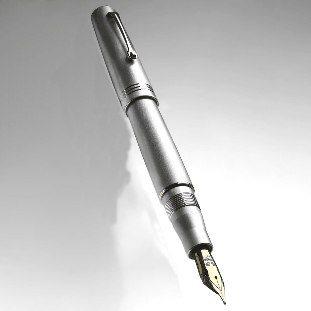 Leonardo Momento Zero Fountain Pen - Alumina - Gold Trim (Limited Edit