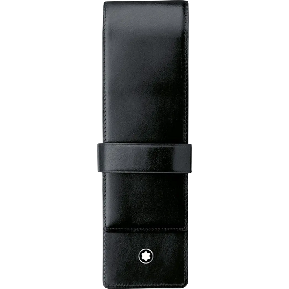 Montblanc Siena Pen Pouch - Smooth Black (2 Pen Slot)