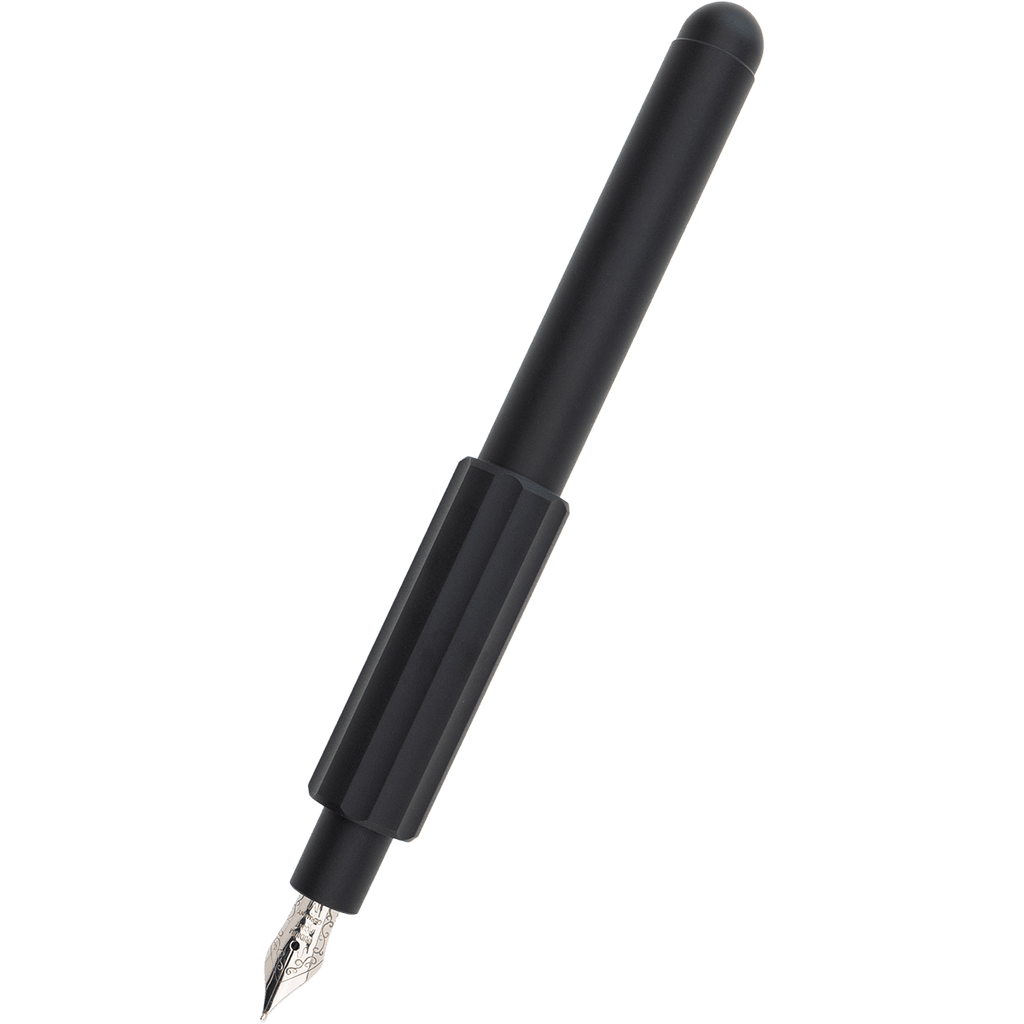 Monteverde Axis Fountain Pen – Matte Black Anodized Aluminum Pen with ...