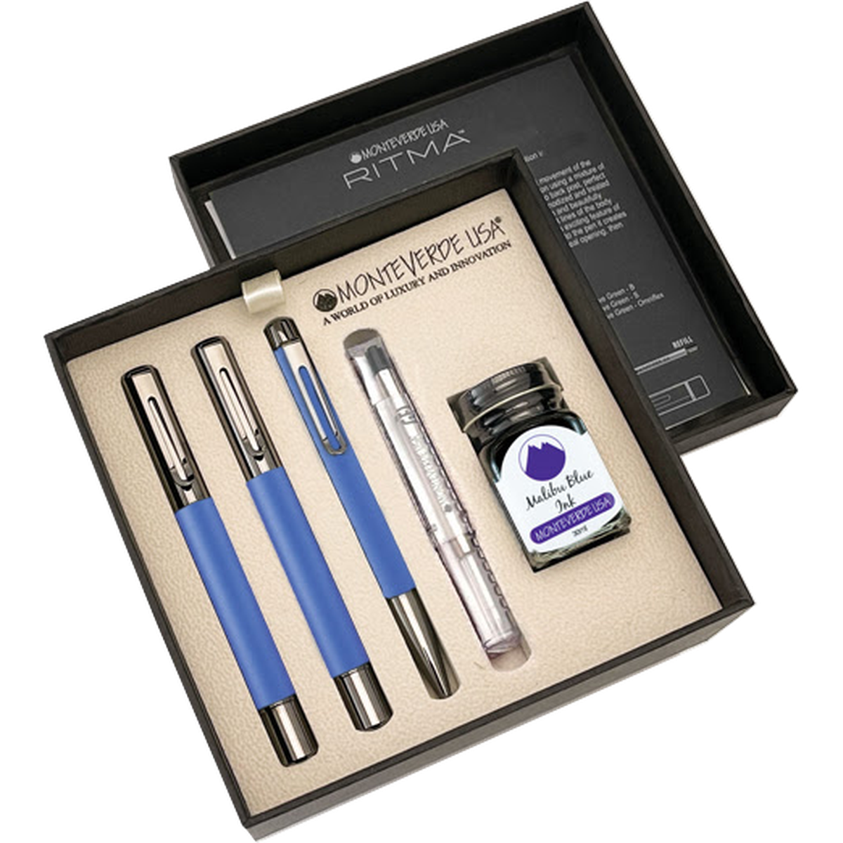 Monteverde Ritma 3+2 Pen Set - Blue - Pen Boutique Ltd