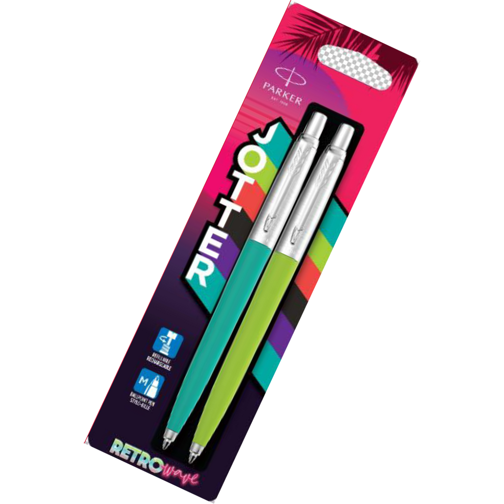 Parker Jotter Ballpoint Pens - 80'S Retrowave Turquoise & Green - Pen ...
