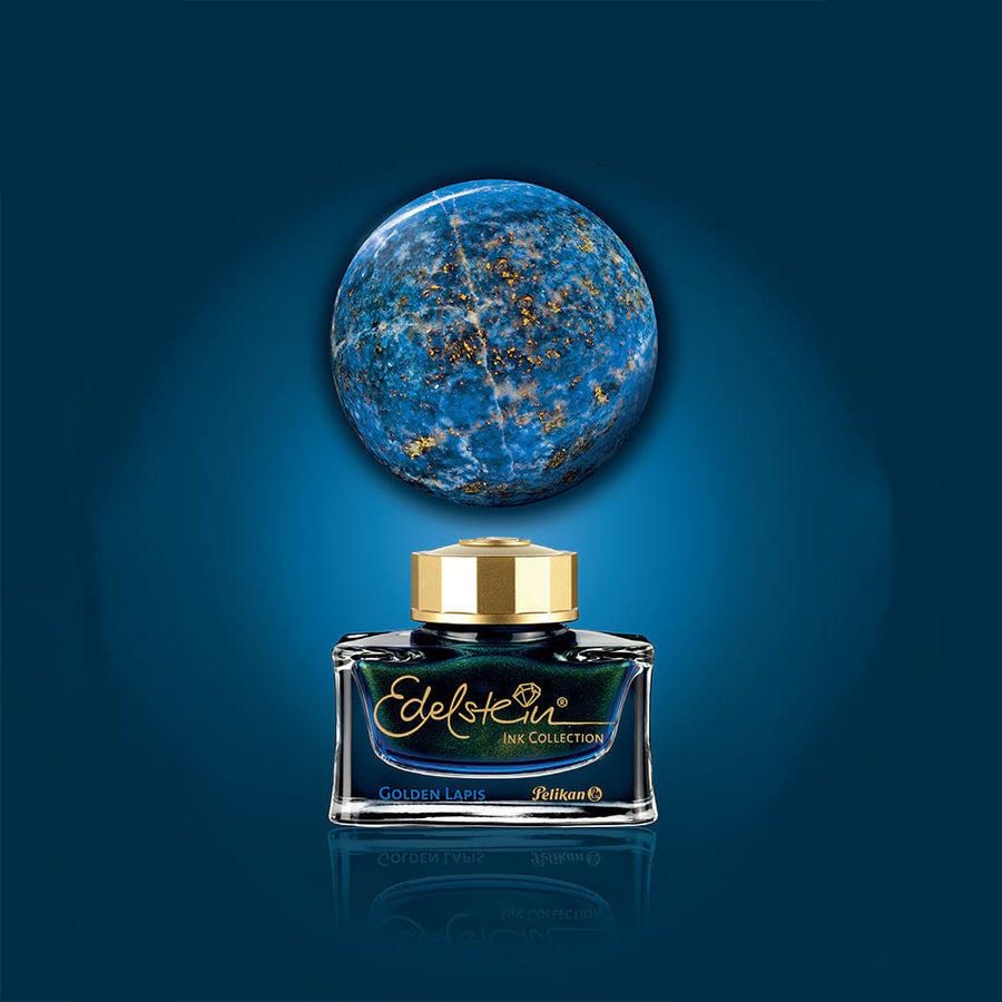Pelikan Edelstein Ink Bottle - Golden Lapis - Ink Of The Year 2024