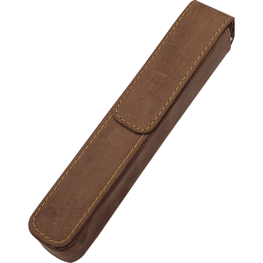 Pen Boutique Yak Leather Single Pen Box - Crazy Horse - Magnetic closu