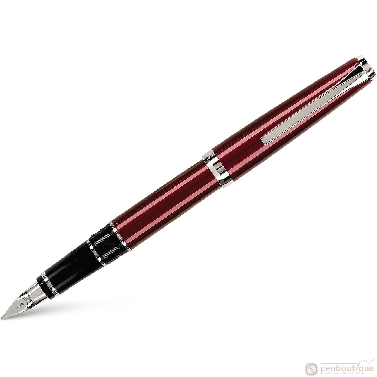 Pilot Falcon 2 Fountain Pen - Metal Burgundy - Pen Boutique Ltd