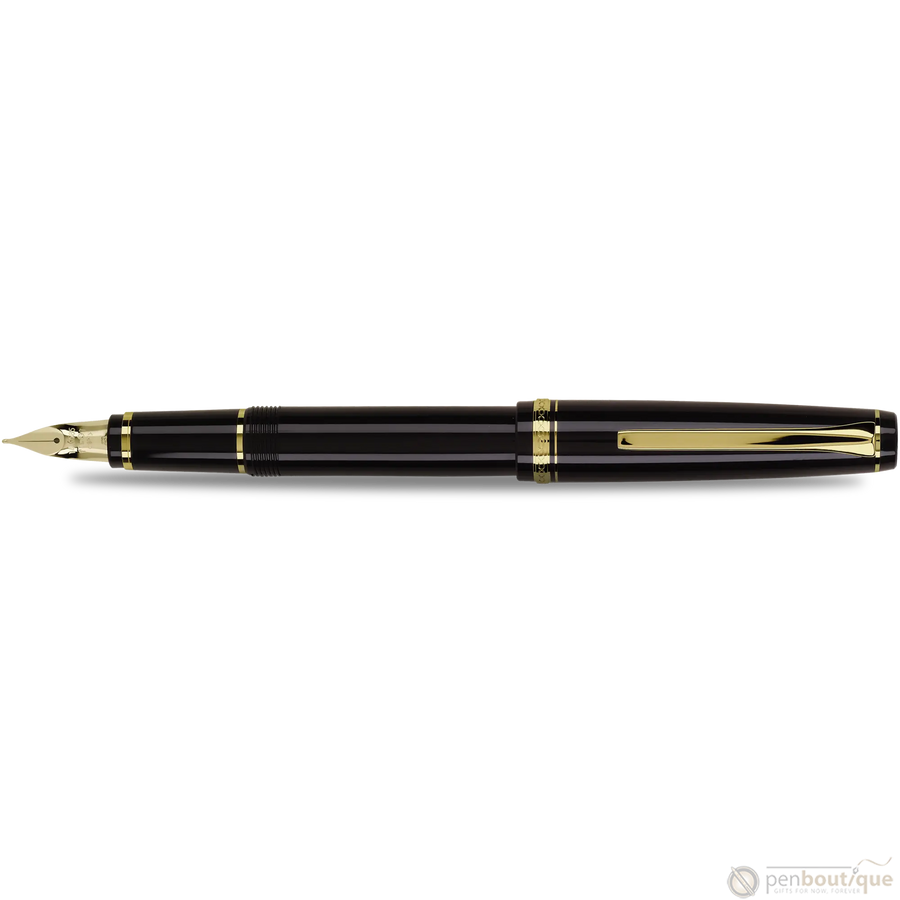 Pilot Falcon Fountain Pen - Black - Gold Trim