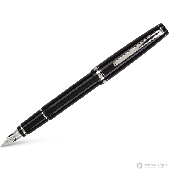Pilot Falcon Fountain Pen - Black - Rhodium Trim