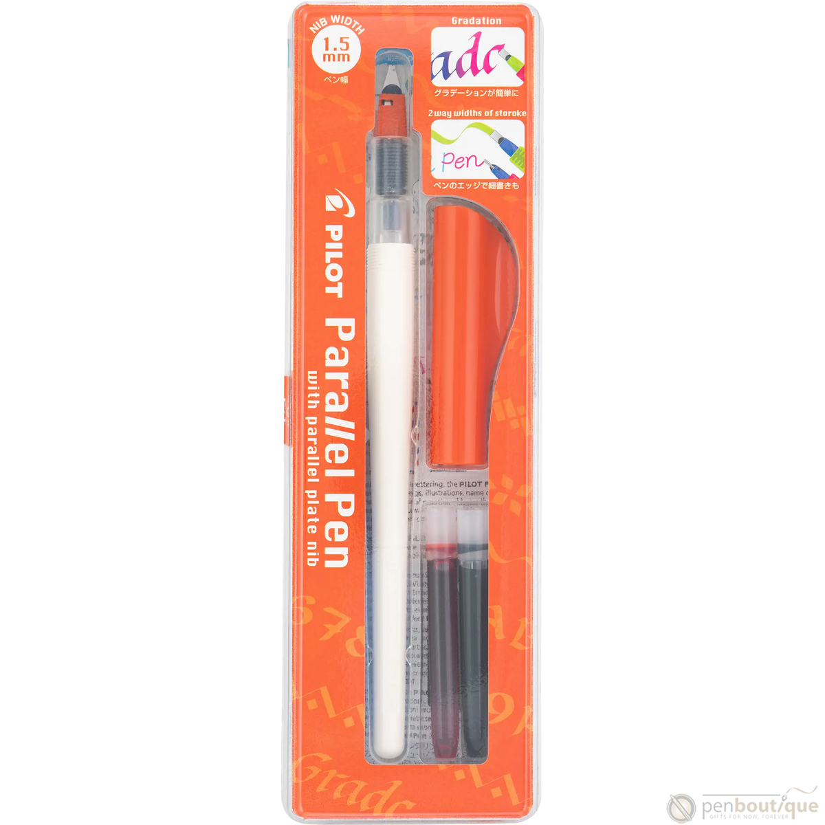 Pilot Parallel Fountain Pen - Red - 1.5mm - Pen Boutique Ltd