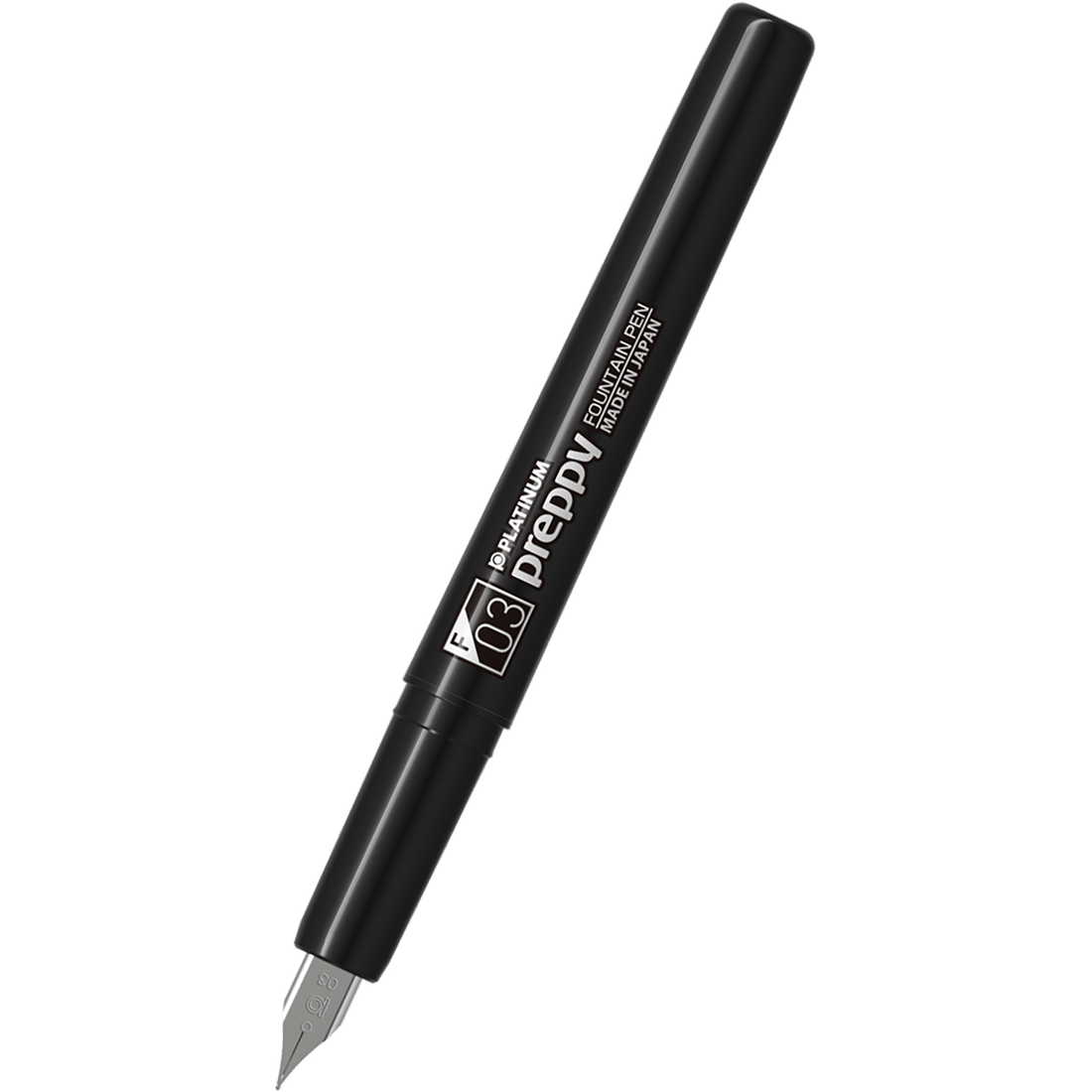 Platinum Preppy White Logo Black Edition Fountain Pen | Pen Boutique