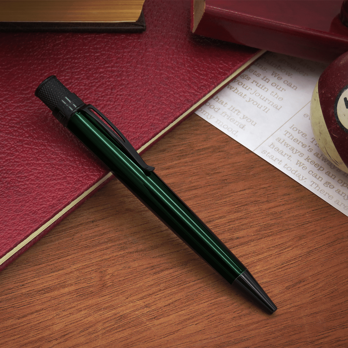 Retro 51 Tornado Stealth Lacquer Emerald Green Rollerball Pen | Pen ...