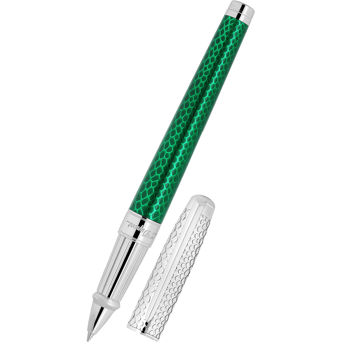 S T Dupont Line D Rollerball Pen - Wild Eternity - Green Snake Skin (L ...