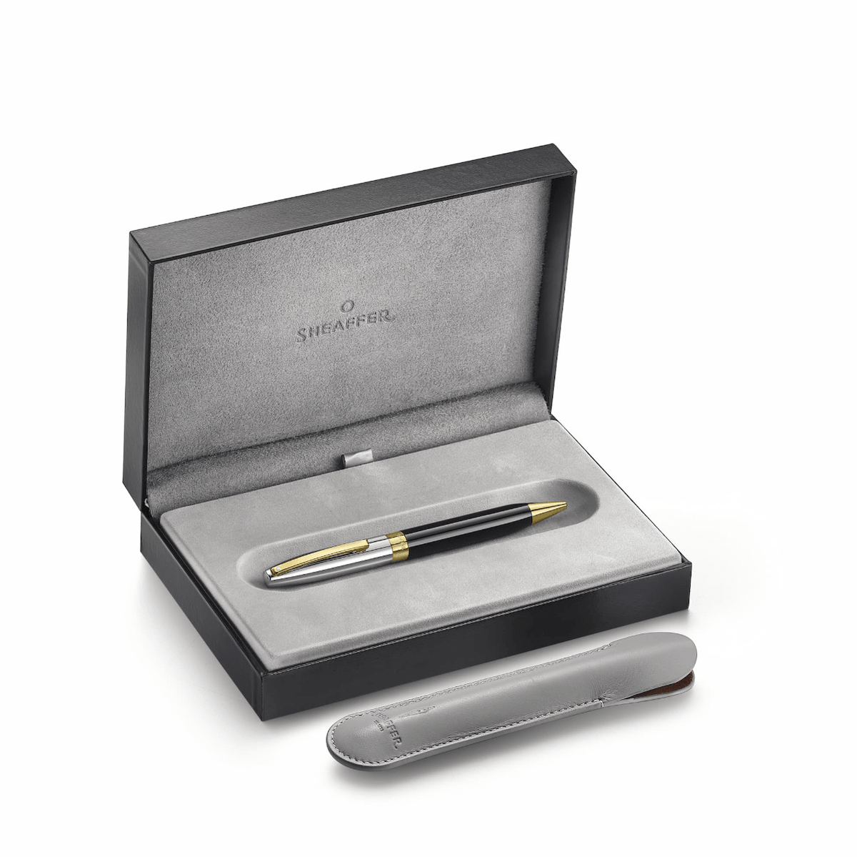 Sheaffer Legacy Ballpoint Pen - Black & Chrome Cap with Gold PVD Trim