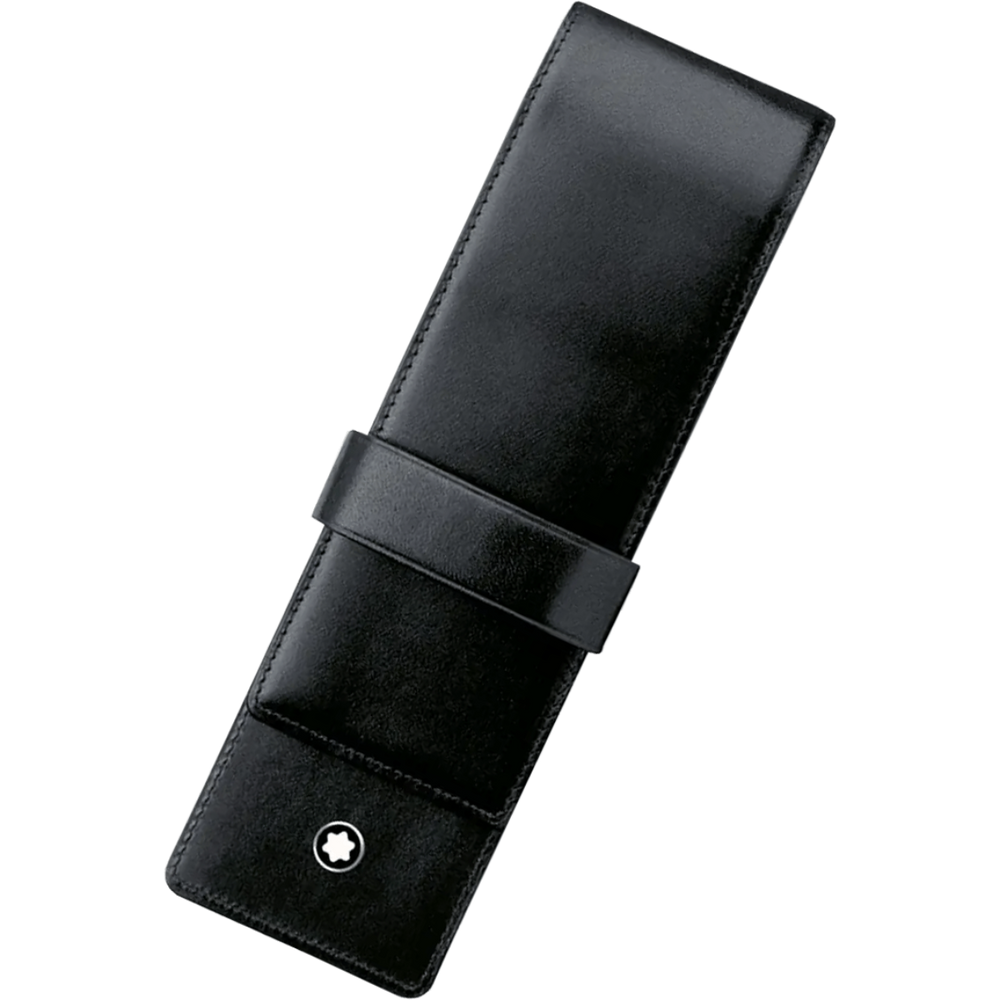 Montblanc Siena Pen Pouch - Smooth Black (2 Pen Slot)