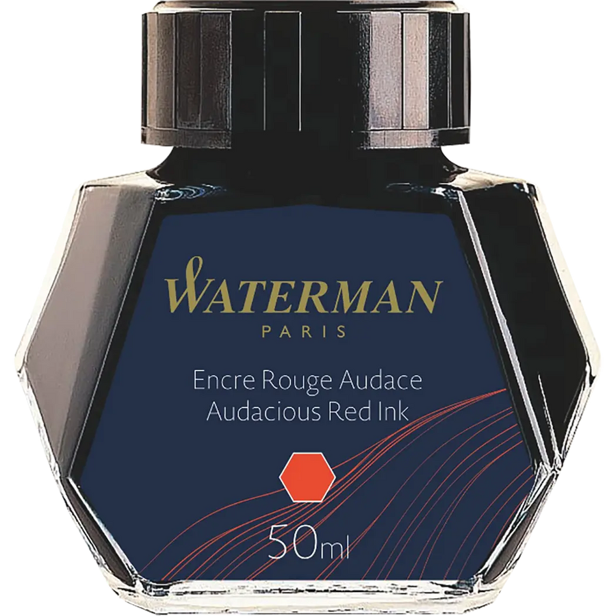 The Waterman 50ml Ink Bottle Audacious Red