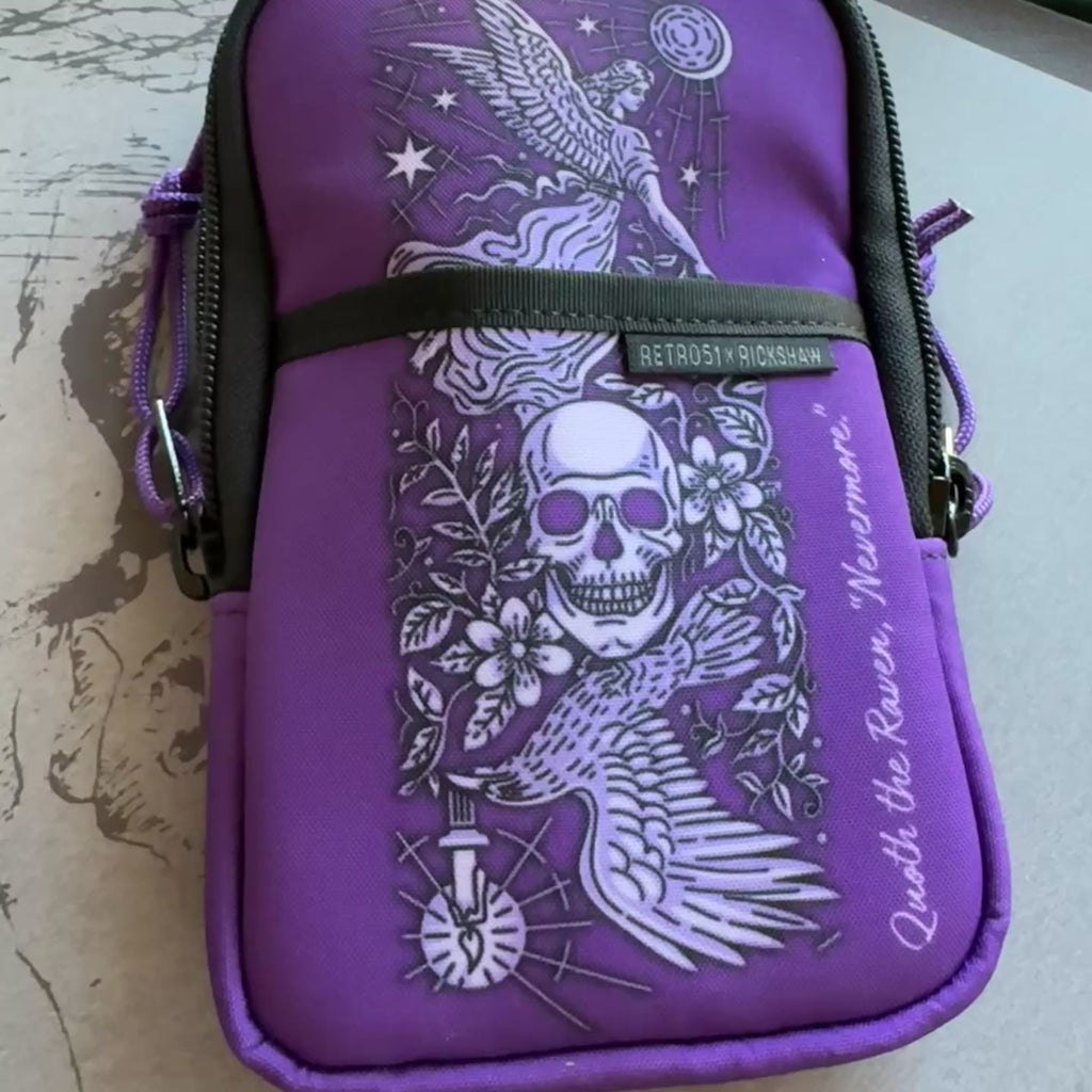 Retro 51 x Rickshaw Bagworks Triple Pen Case - Durable Raven 4 Pen Holder