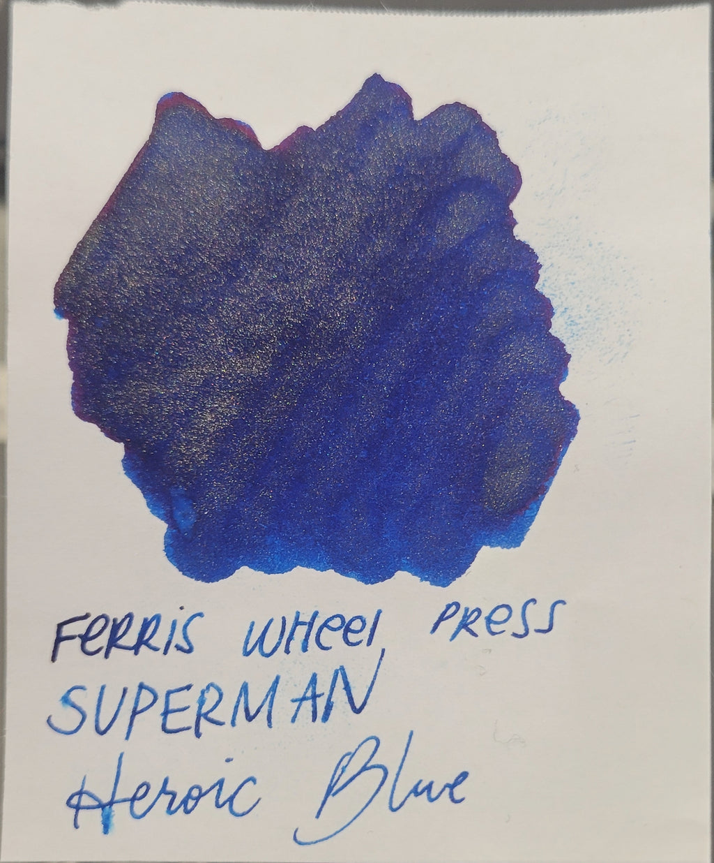 Ferris Wheel Press Heroic Blue Ink – 10ml Bold & Vibrant Blue Fountain ...