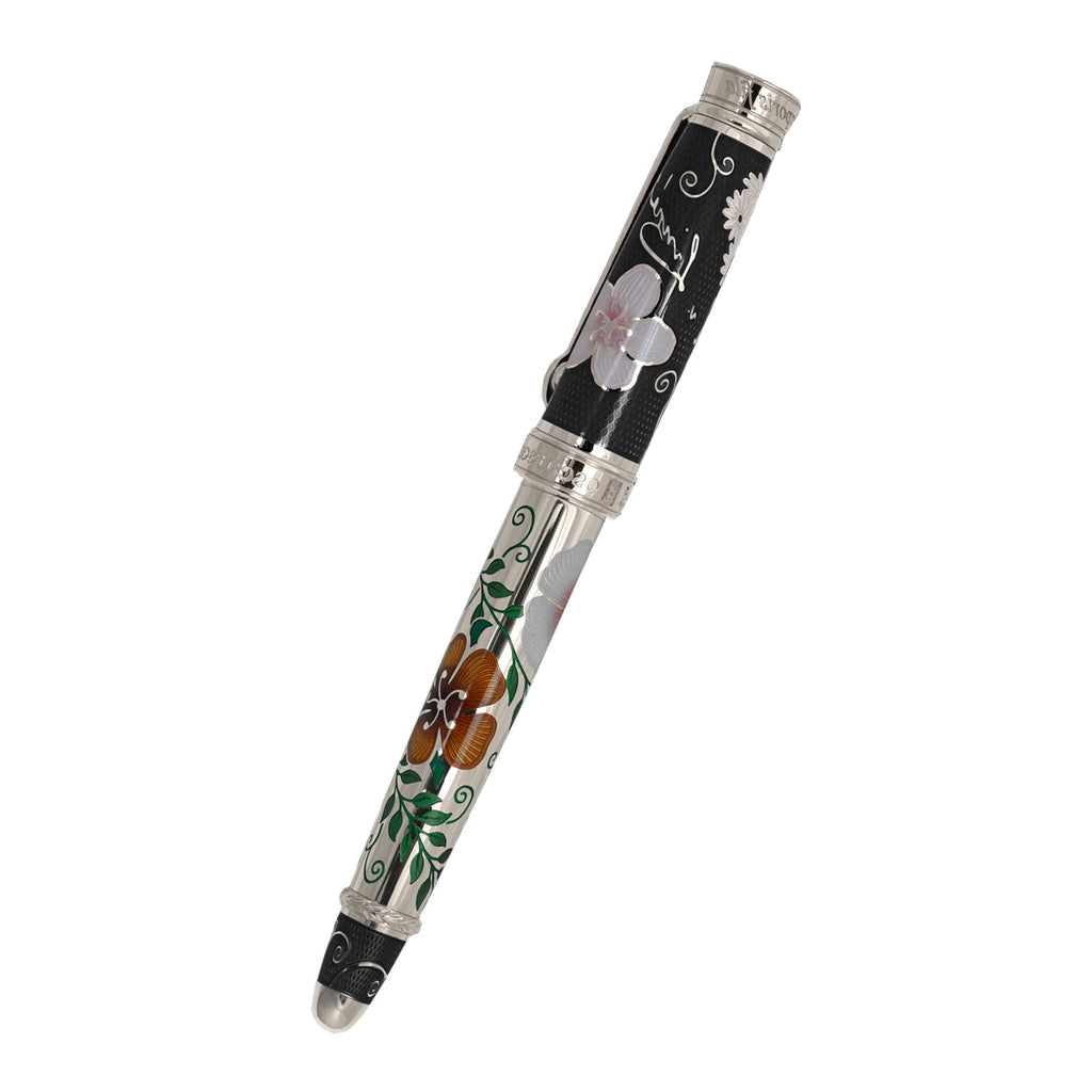 David Oscarson Carl Linnaeus Rollerball Pen - Black Moss with Multi-Co ...