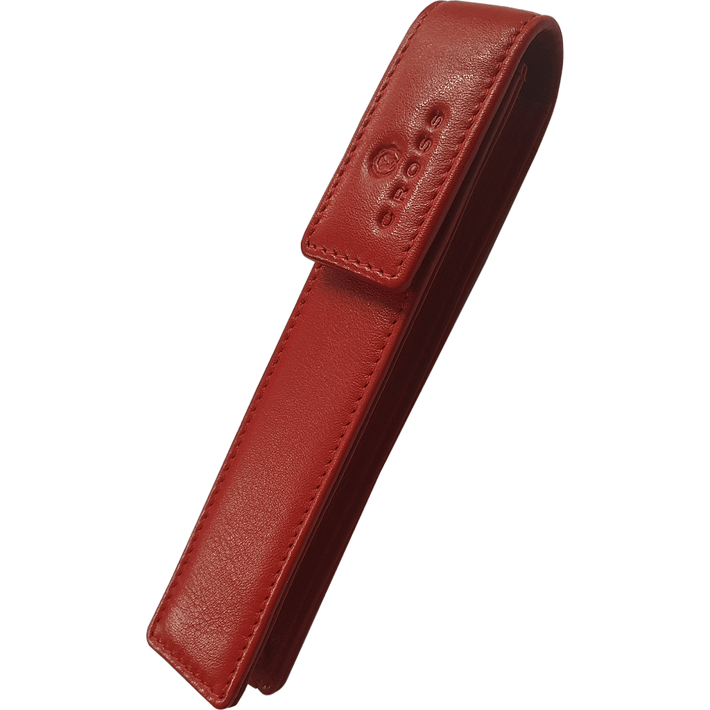 Cross Red Leather Single Pen Case Flap