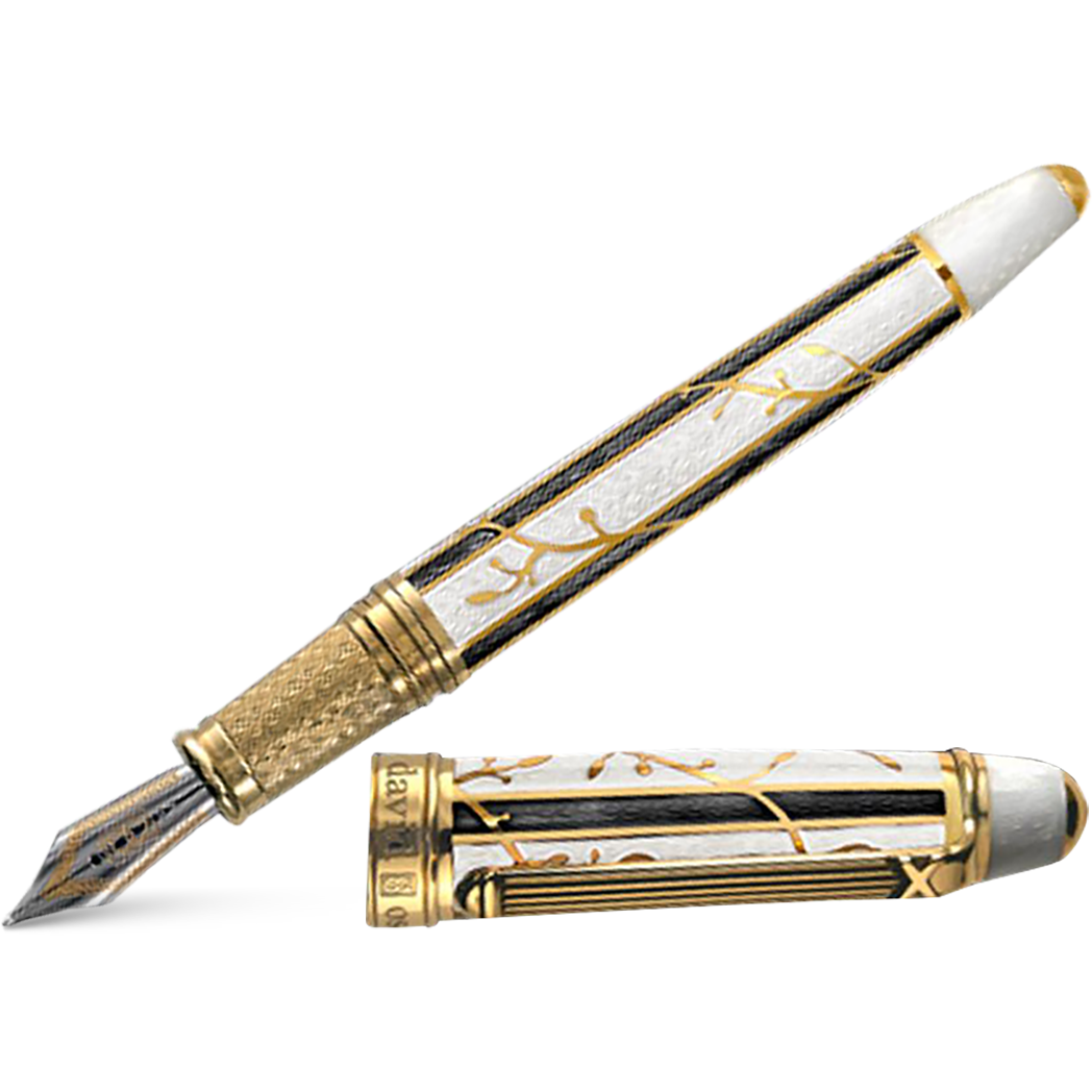 David Oscarson Trellis Fountain Pen - Limited Edition - White & BlacK ...