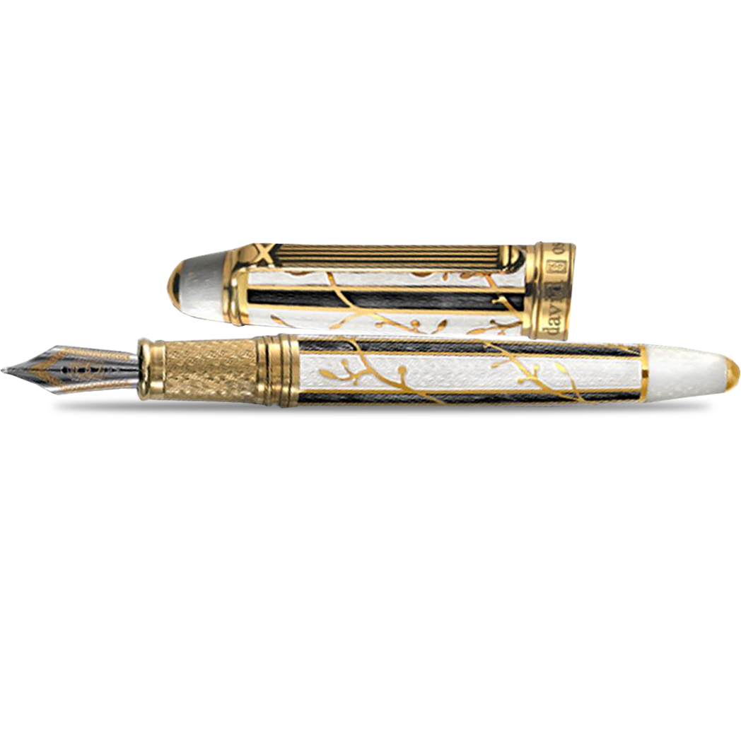 David Oscarson Trellis Fountain Pen - Limited Edition - White & BlacK ...