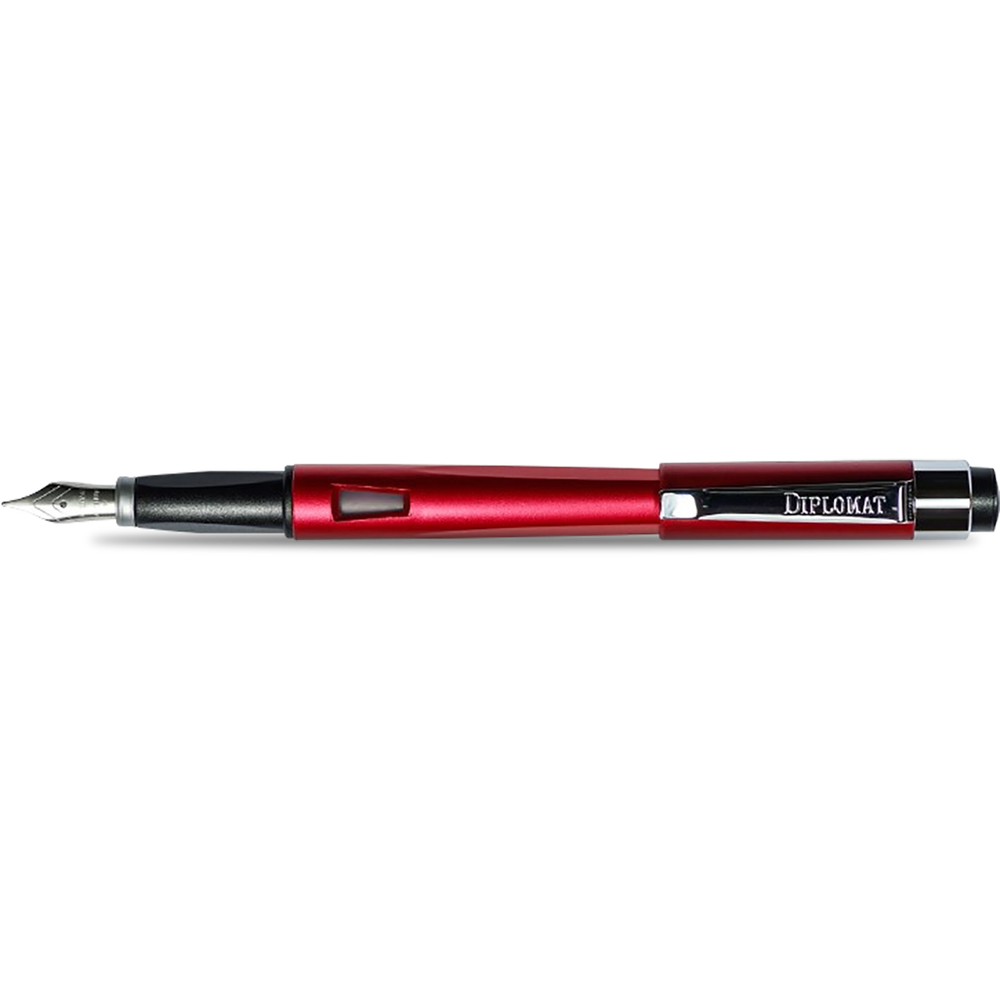 Diplomat Magnum Fountain Pen - Burned Red - Pen Boutique - Fine - Pen ...