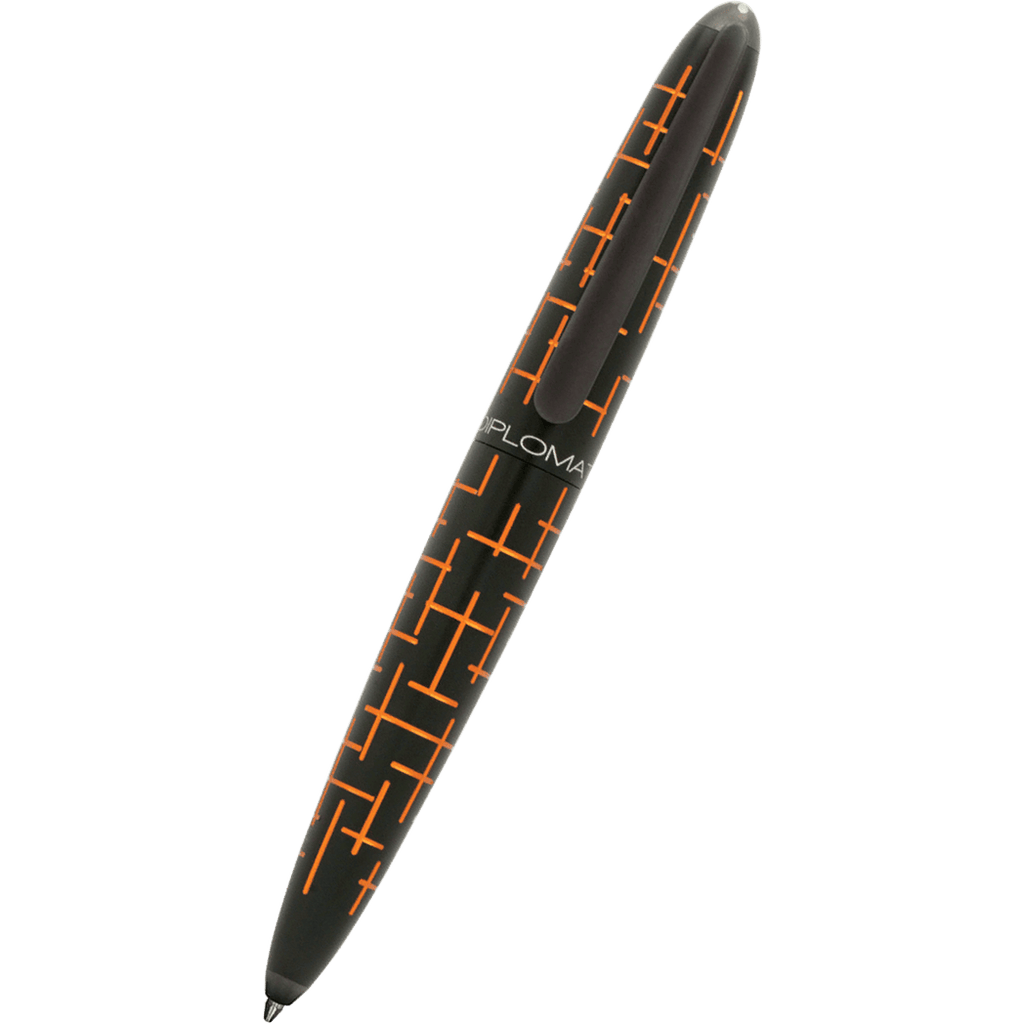 Diplomat Elox Ballpoint Pen - Matrix Black Orange - Pen Boutique Ltd