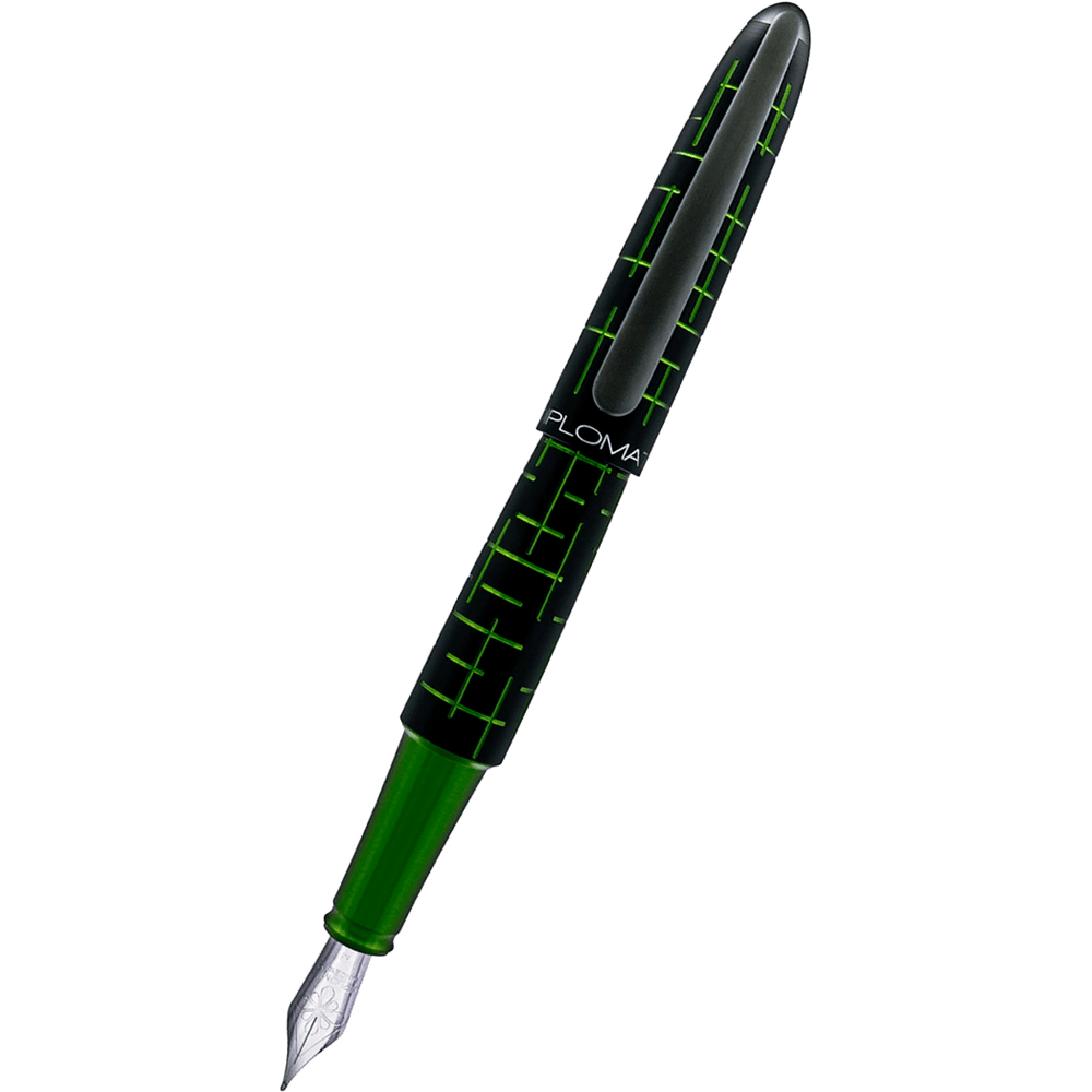 Diplomat Elox Fountain Pen - Matrix Green - Stainless Steel Nib