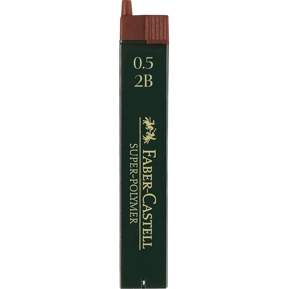 Faber-Castell 2B Pencil Lead - 0.5mm (Box of 12 leads)
