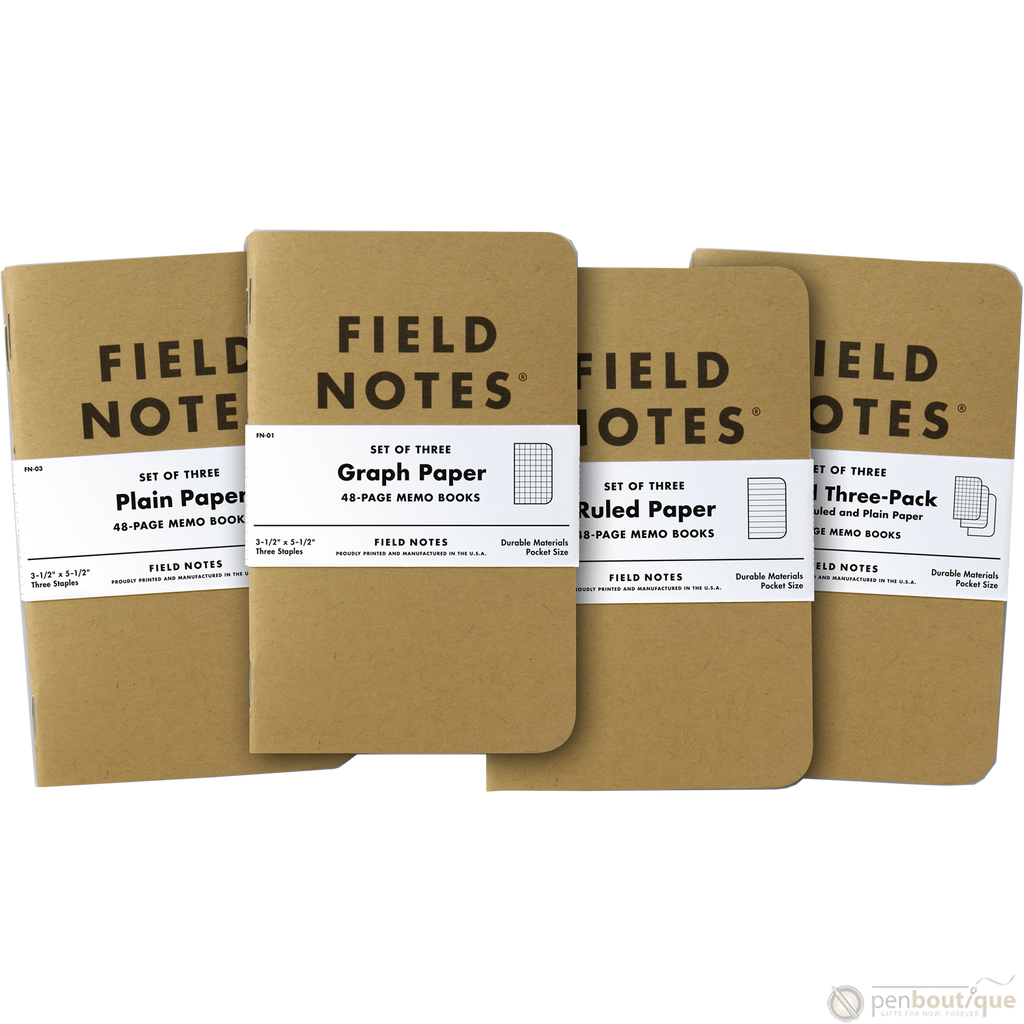 Field Notes Brand Original Graph 3-pack 3½" × 5½"