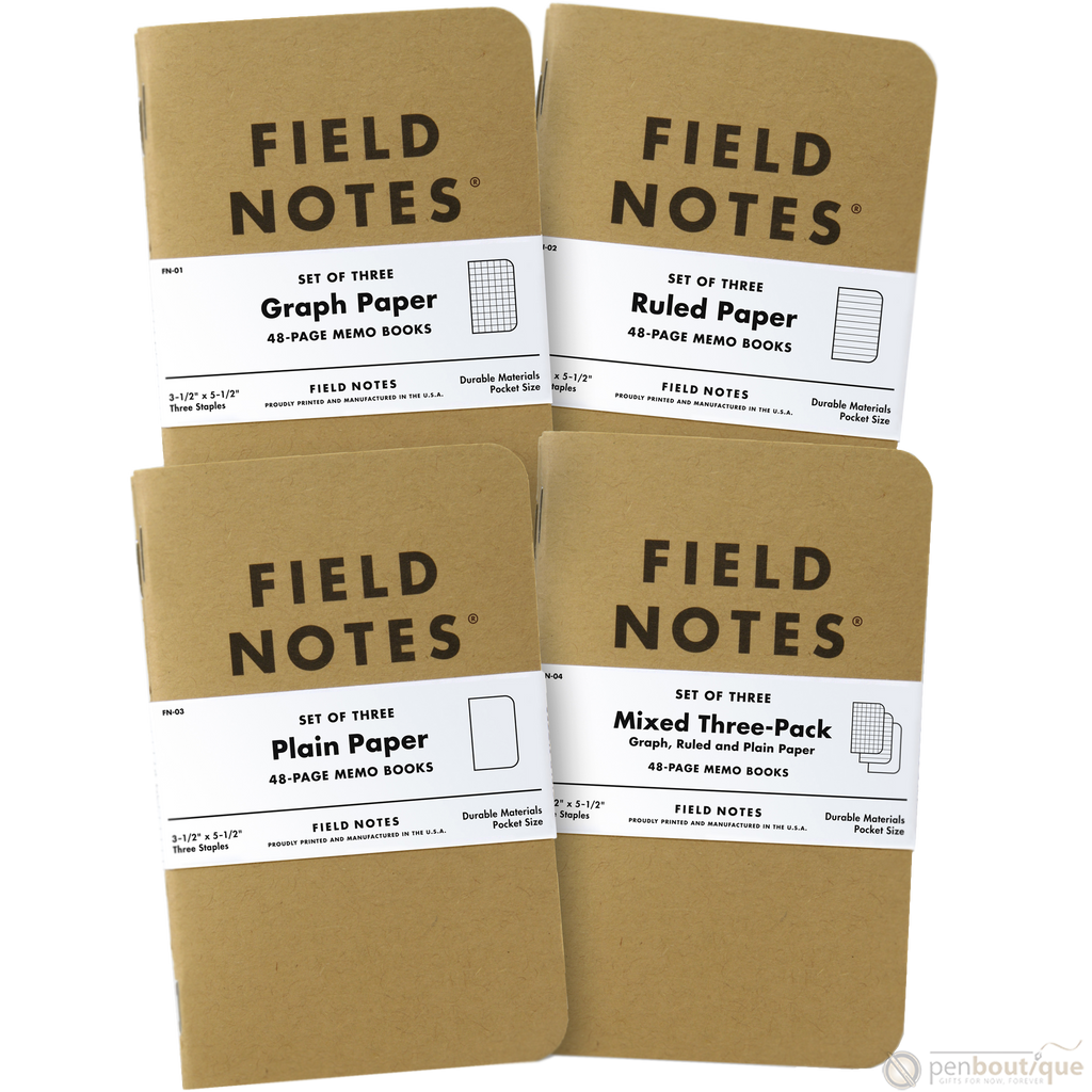Field Notes Brand Original Ruled 3-pack 3½" × 5½" - Pen Boutique Ltd