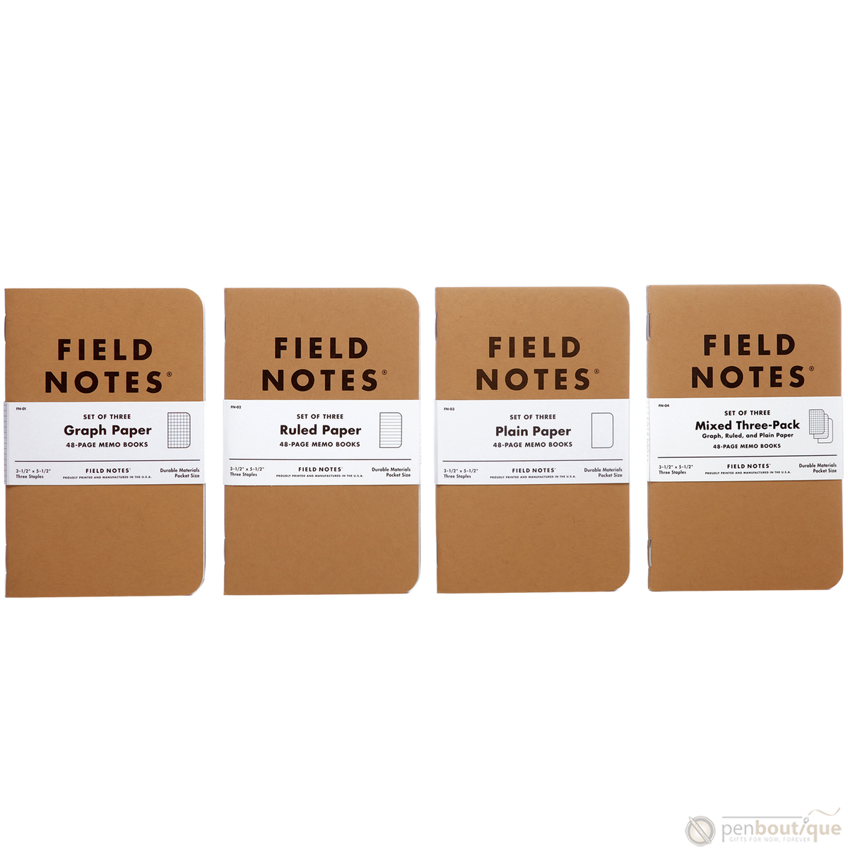 Field Notes Brand Original Graph 3-pack 3½" × 5½"