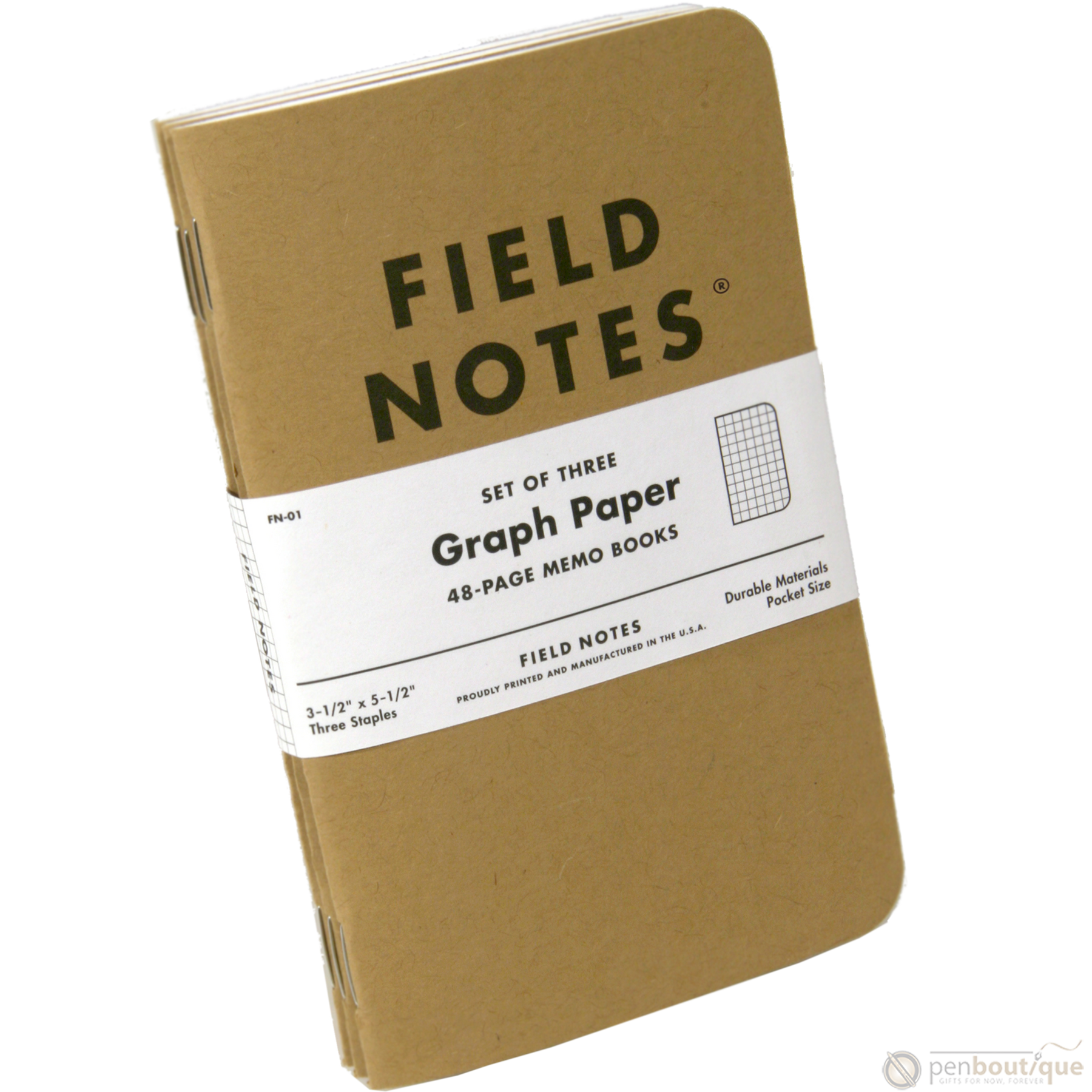 Field Notes Brand Original Graph 3-pack 3½" × 5½"