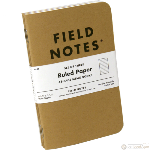 Field Notes Brand Original Ruled 3-pack 3½" × 5½"