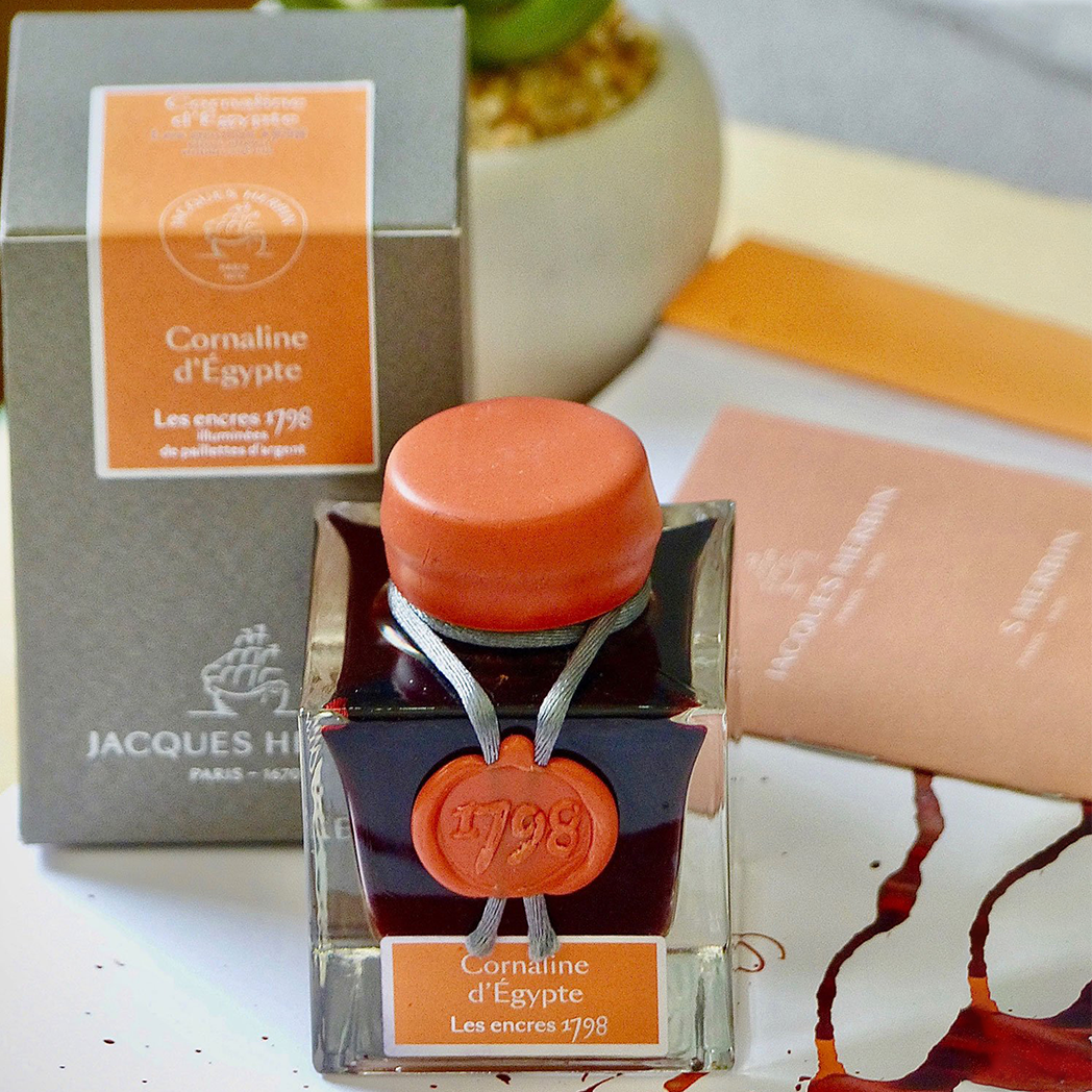 J. Herbin 1798 Cornaline d'Egypte (Orange/Red Egypt) Ink Bottle 50 ML